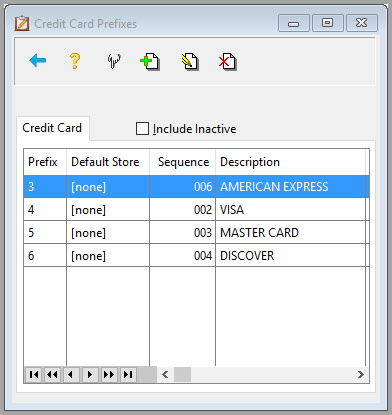Credit Card Configuration (Prefixes) – RFMS Help Desk