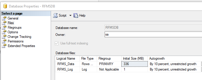 PDF History Table Maintenance – RFMS Help Desk