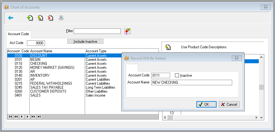 Create a New Checking Account – RFMS Help Desk