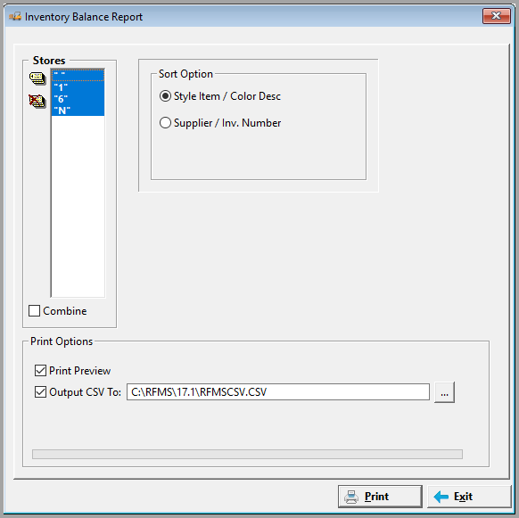 Inventory Balance Report – RFMS Help Desk