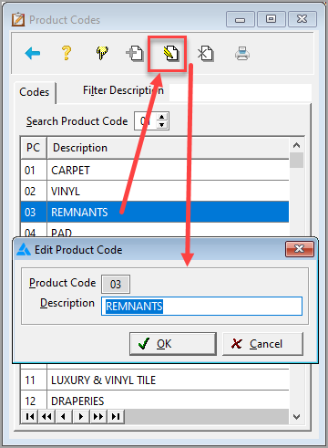 Product Codes – RFMS Help Desk