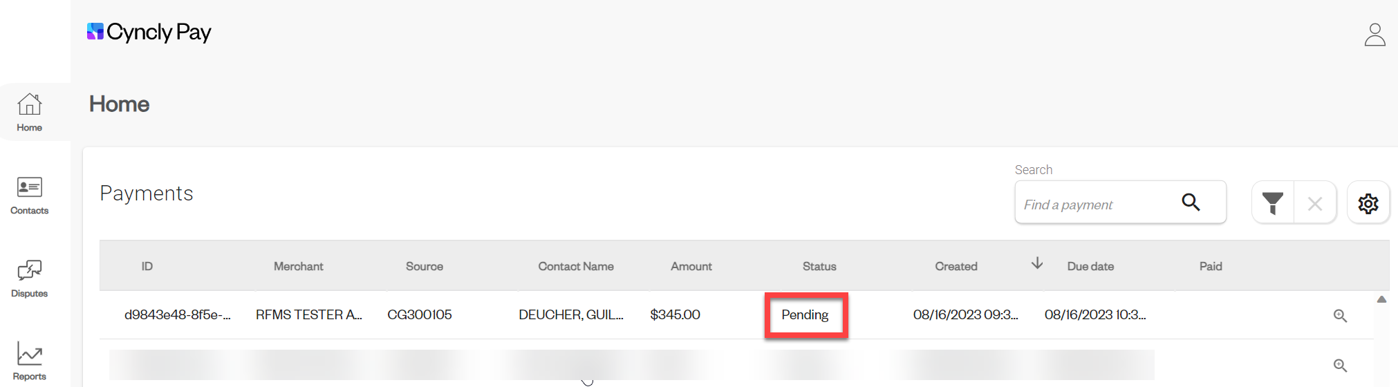 Understanding statuses listed on Cyncly Pay website – RFMS Help Desk