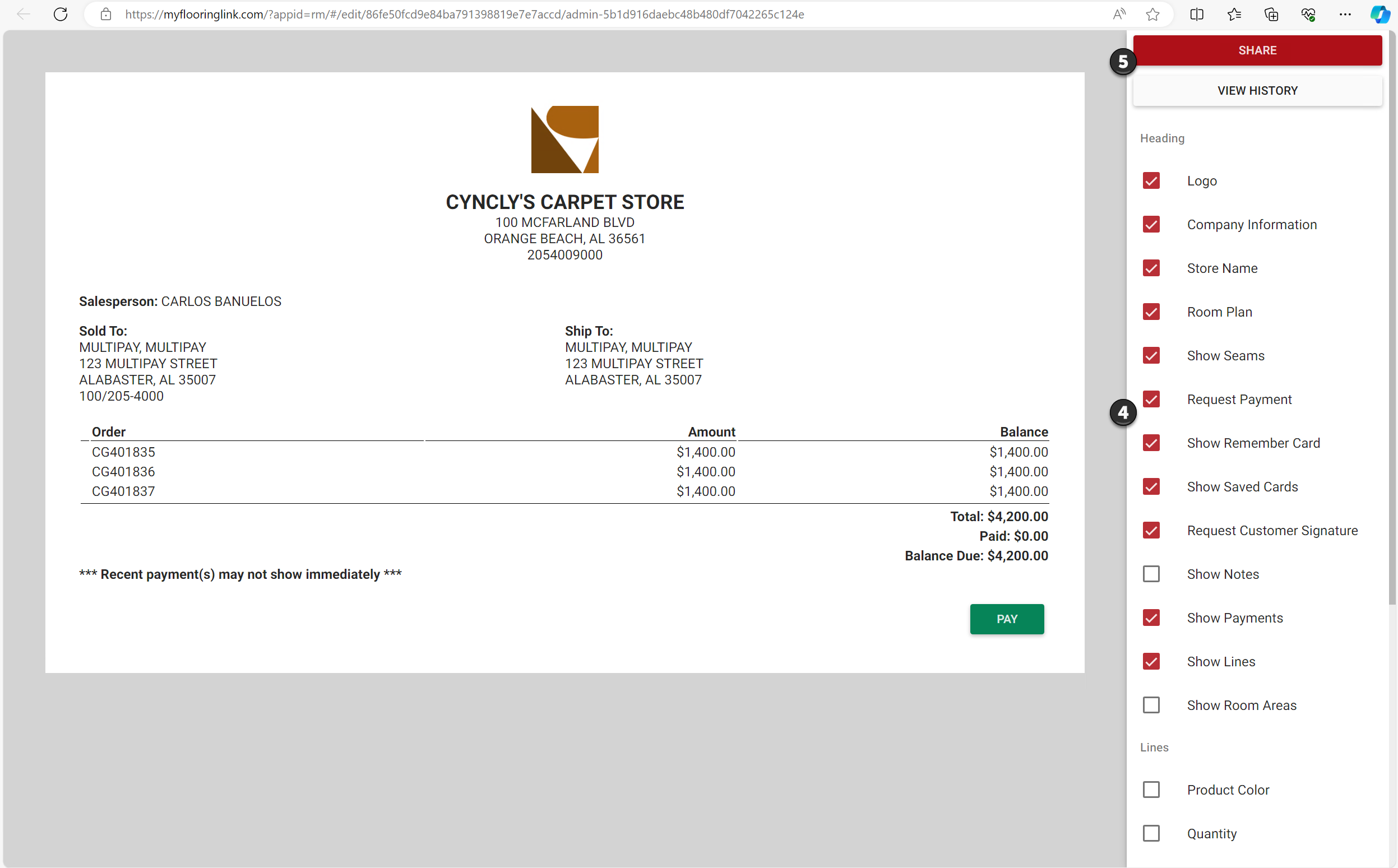 Multi-Invoice Payment Links (Batch Processing with MyFlooringLink ...