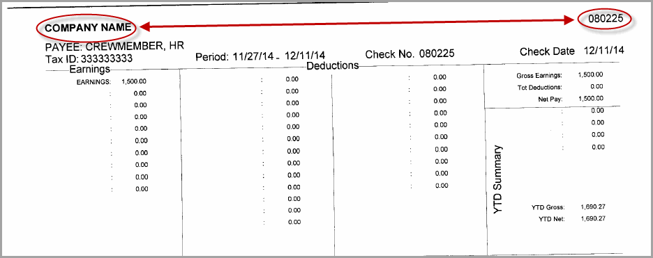Format Payroll Check – RFMS Help Desk