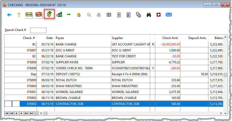 Journal shows deposit but bank register does not. – RFMS Help Desk