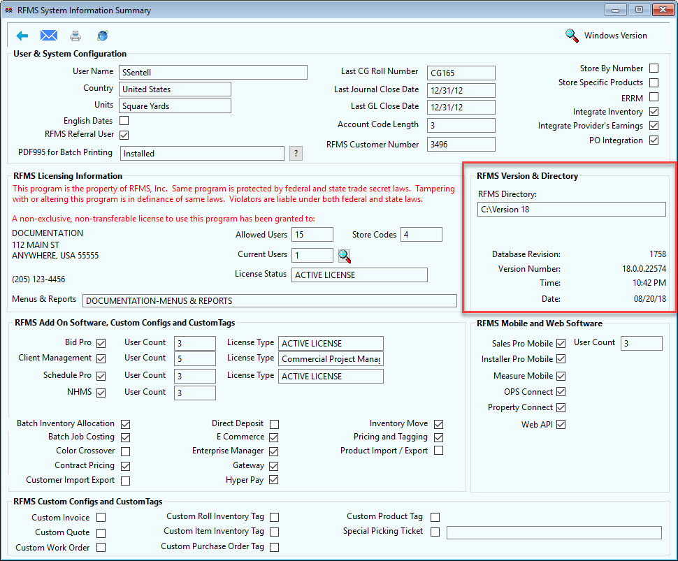 What Version am I On? – RFMS Help Desk
