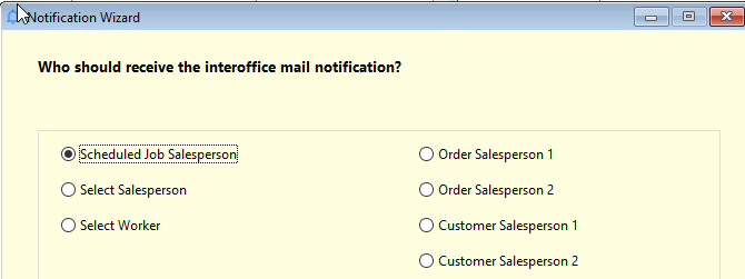 Internal Notification based on Job Schedule Date – RFMS Help Desk
