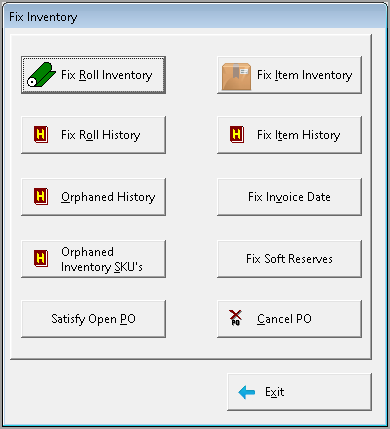 Fix Inventory – RFMS Help Desk