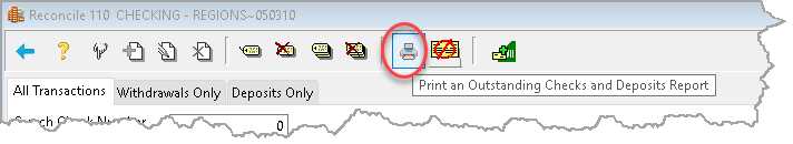 Print an Outstanding Checks and Deposits Report – RFMS Help Desk