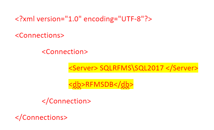Format of dbconnect.xml (needed to maintain SQL connection during ...