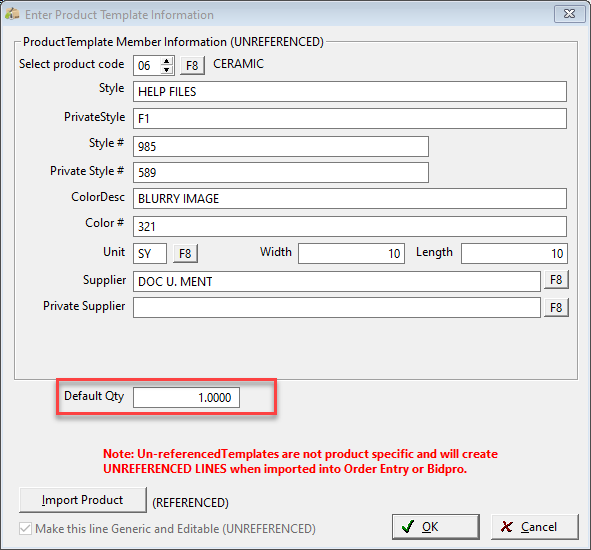 Product Templates – RFMS Help Desk