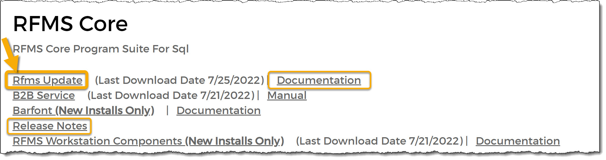 RFMS Program Update Instructions – RFMS Help Desk