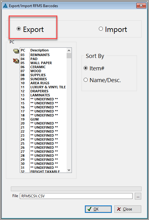Mapping UPC Codes to RFMS RCode – RFMS Help Desk