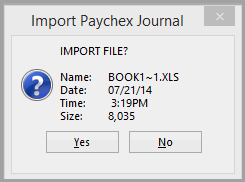 Paychex Payroll-Importing a CSV file to Journal – RFMS Help Desk
