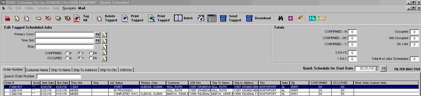 Quick Schedule – RFMS Help Desk